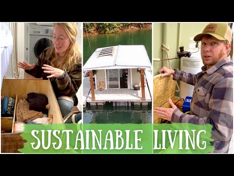5 Tiny Home Storage Ideas + Using Solar Panels on a Houseboat (let's talk battery setup & inverters)