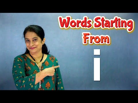 Words Starting with I | Flash Cards Words Starting From i | Learn English Words | Pebbles Learning