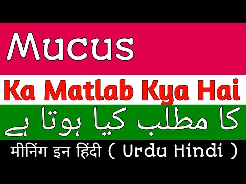 Mucus Meaning | Mucus Meaning In Urdu Hindi | Mucus Ka Matlab Kya Hota Hai | Mucus Ka Meaning