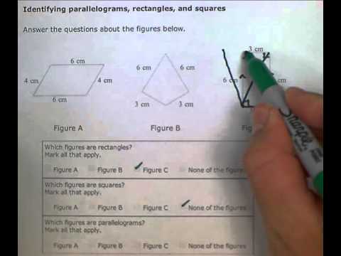 ALEKS: Identifying parallelograms, rectangles, and square (MC)