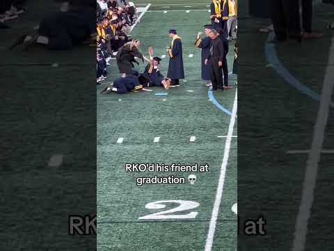 RKO at graduation is wild. 💀😂 #shorts (via trentsilva/TT)