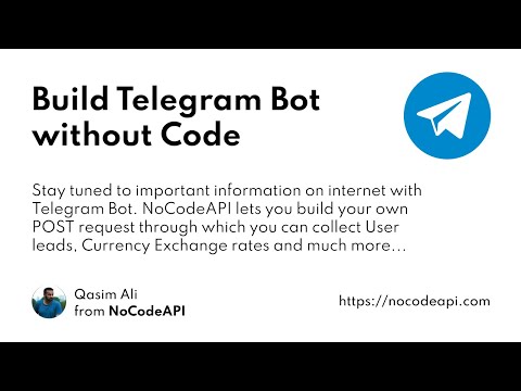 Build Telegram endpoint using NoCodeAPI