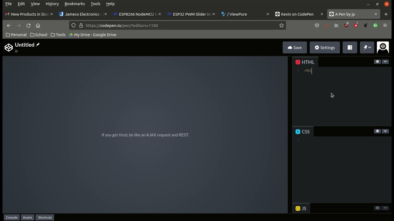 Starting with CodePen