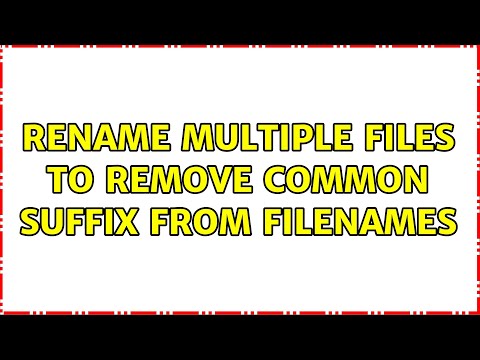 Rename multiple files to remove common suffix from filenames (2 Solutions!!)