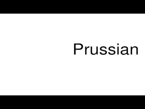 How to pronounce Prussian