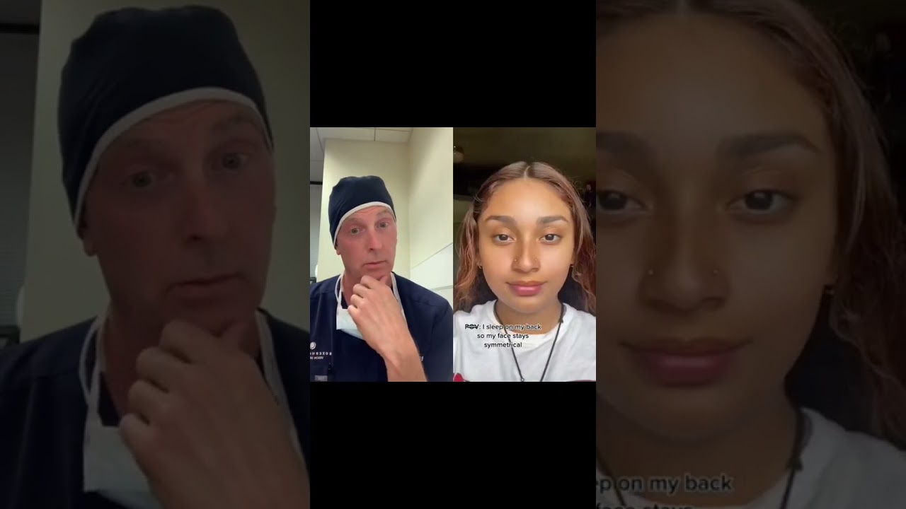 Sleeping in Back Keeps Face Symmetrical???  #shorts