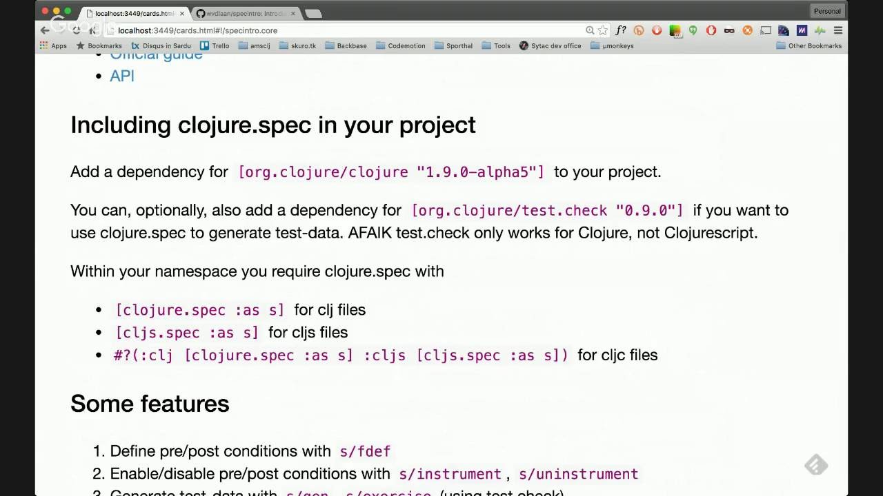 Intro to clojure.spec