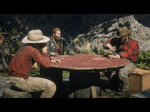I like that Arthur and Micah who are complete enemies at this point are making fun of Bill