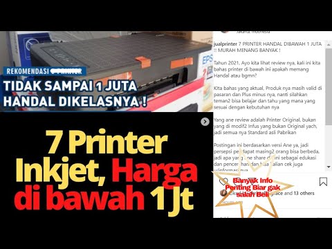 Printer Inkjet Harga di Bawah 1 juta Printer Terbaru 2021