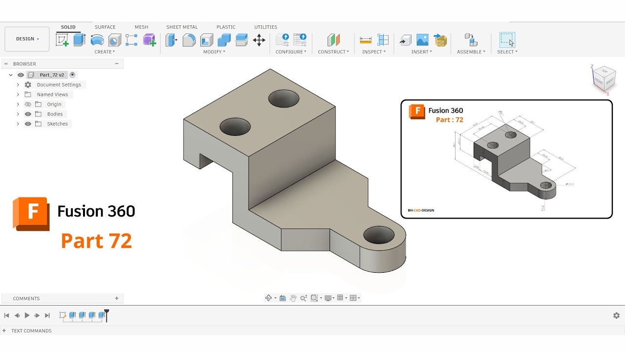 Fusion 360 tutorial 3D Modeling: Part 72