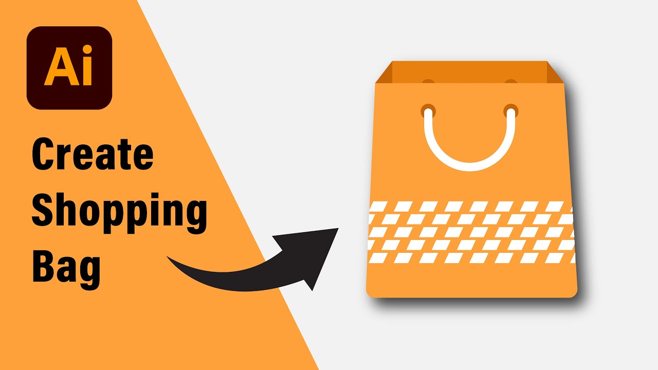 Design shopping Bag | adobe illustrator | tutorial | vector logo #tutorial #illustrator #vector