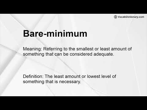 Bare-minimum Meaning