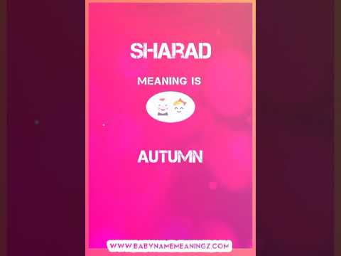 Sharad name meaning-