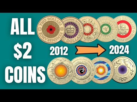Full review of all the $2 Coloured Circulated Coins in Australia 2012 to 2024