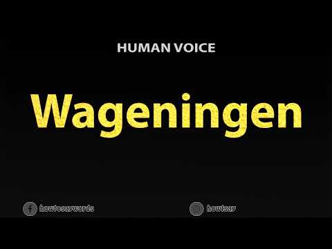 How To Pronounce Wageningen
