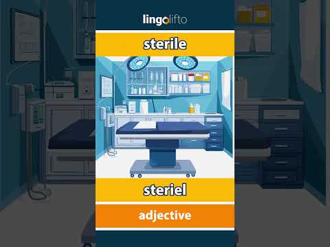 🇬🇧🇳🇱 sterile - steriel : learn English : laten we Engels leren : vocabulary builder