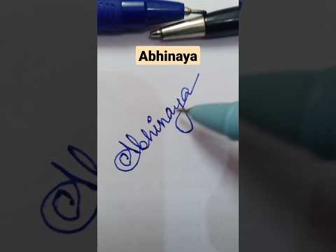 Abhinaya Signature Sample #shorts #ytshorts #youtubeshorts #viral #art #signature #drawing #india