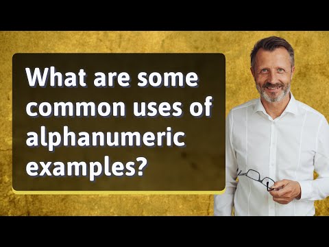 What are some common uses of alphanumeric examples?