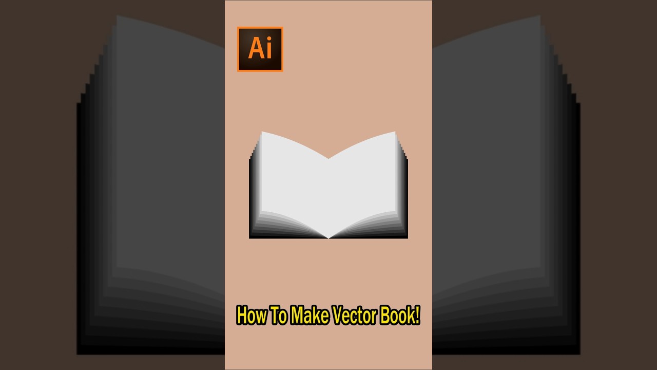 Create a Vector Book in Illustrator – Quick Design Guide | #Shorts