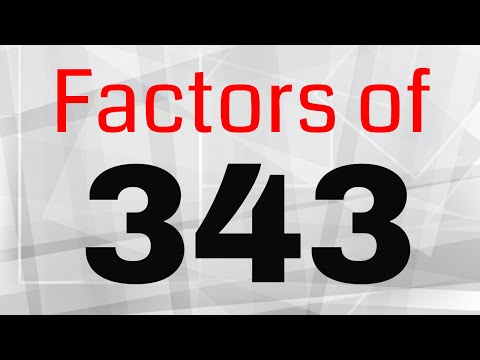 Factors of 343