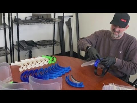 Making personal protective equipment, or PPE, for healthcare workers who are facing shortages
