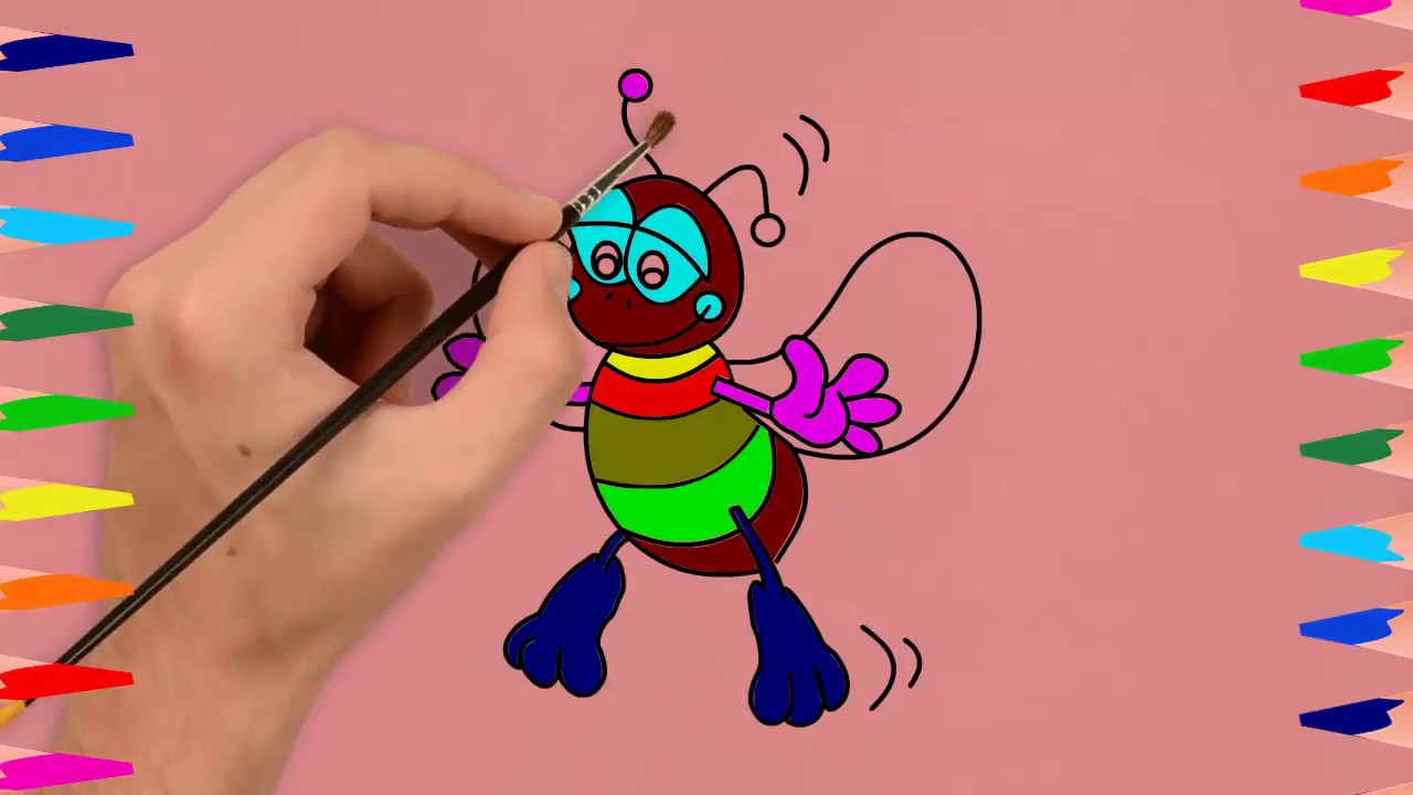 Ant Coloring Pages | How to Draw an Ant - Cartoon World TV