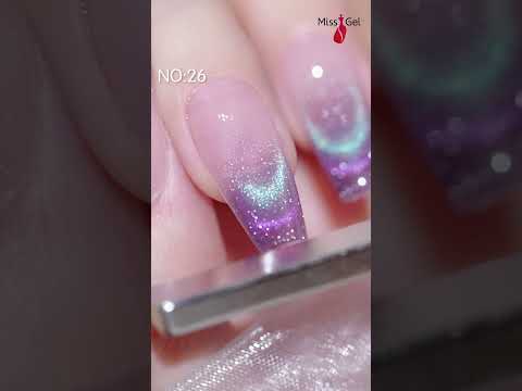 Get Mesmerizing Dual Tone French Cat Eye Nails with New Reflective Cat-eye Gel Polish #frenchnails