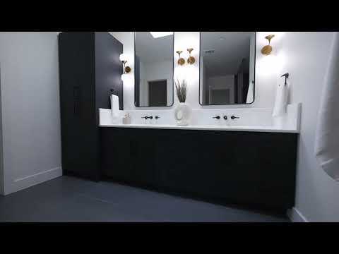 High-End Custom Black European Cabinets - Austin TX