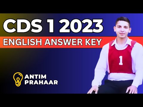 ENGLISH ANSWER KEY CDS 1 2023