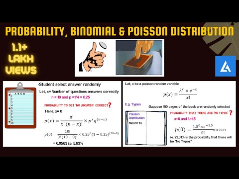 Basics of Probability; Binomial and Poisson Distribution Video Lecture ...