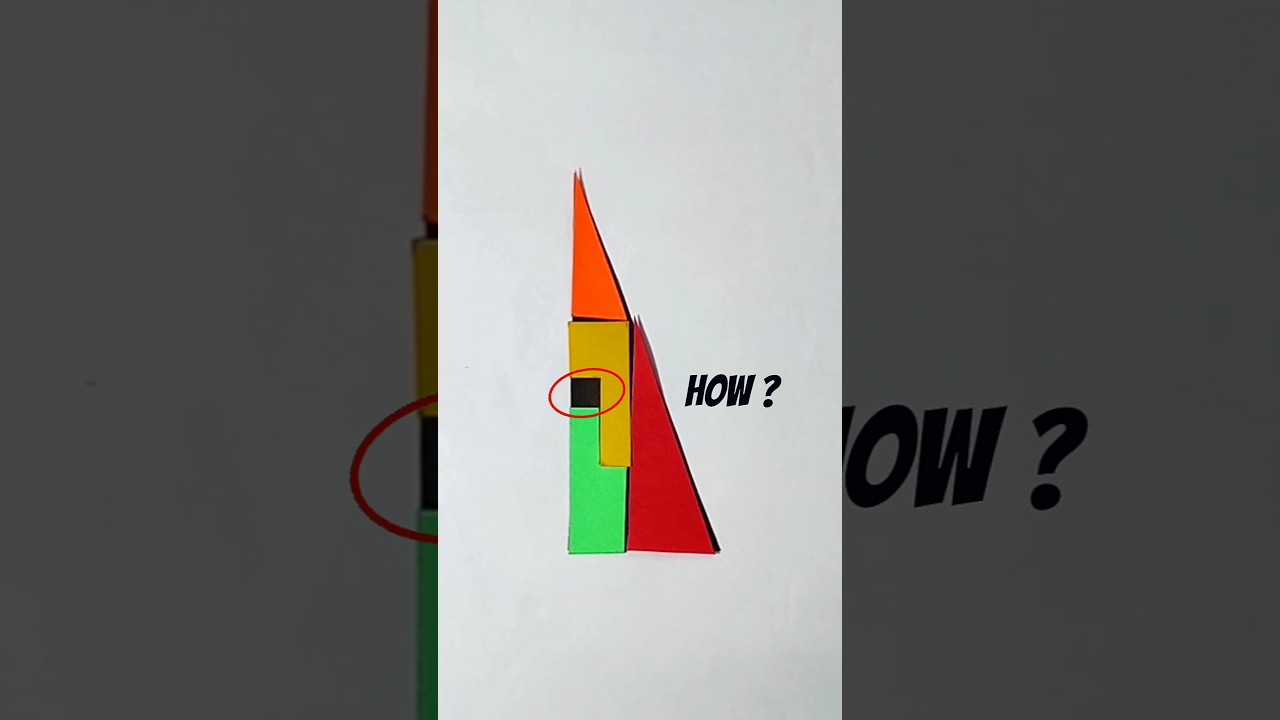 Mind-Blowing Triangle Puzzle: How Does This Extra Space Appear? #shorts
