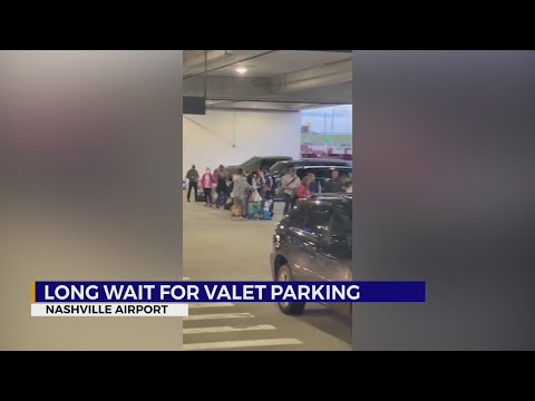 Long lines for valet at BNA