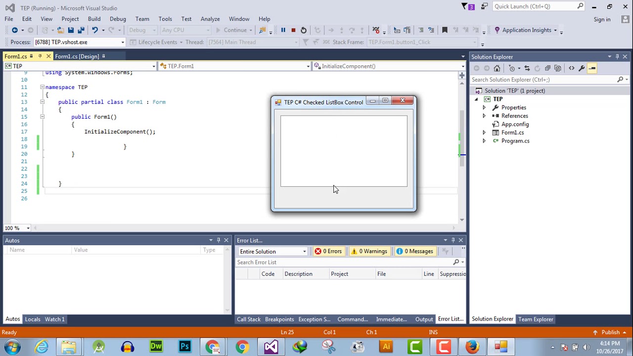 052 - A - C# Checked ListBox Create and Add Values