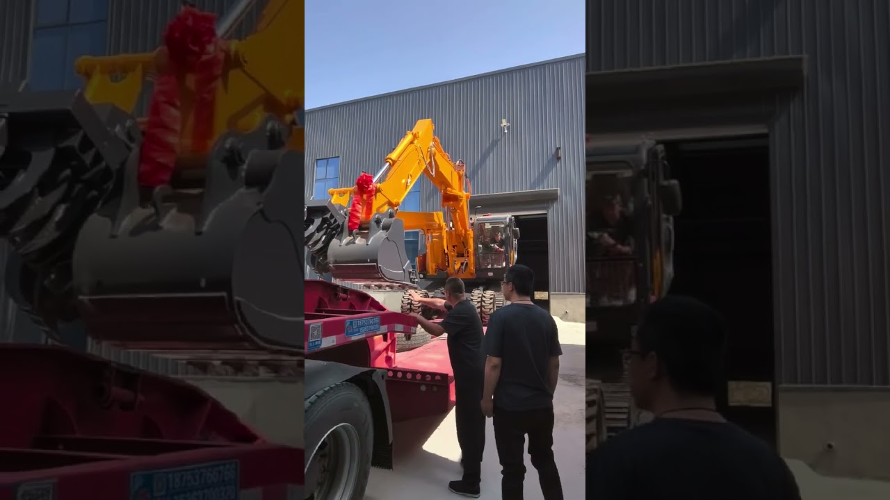 Excavator pole erecting vehicle Soxin power engineering clamping pole erecting machine Excavator