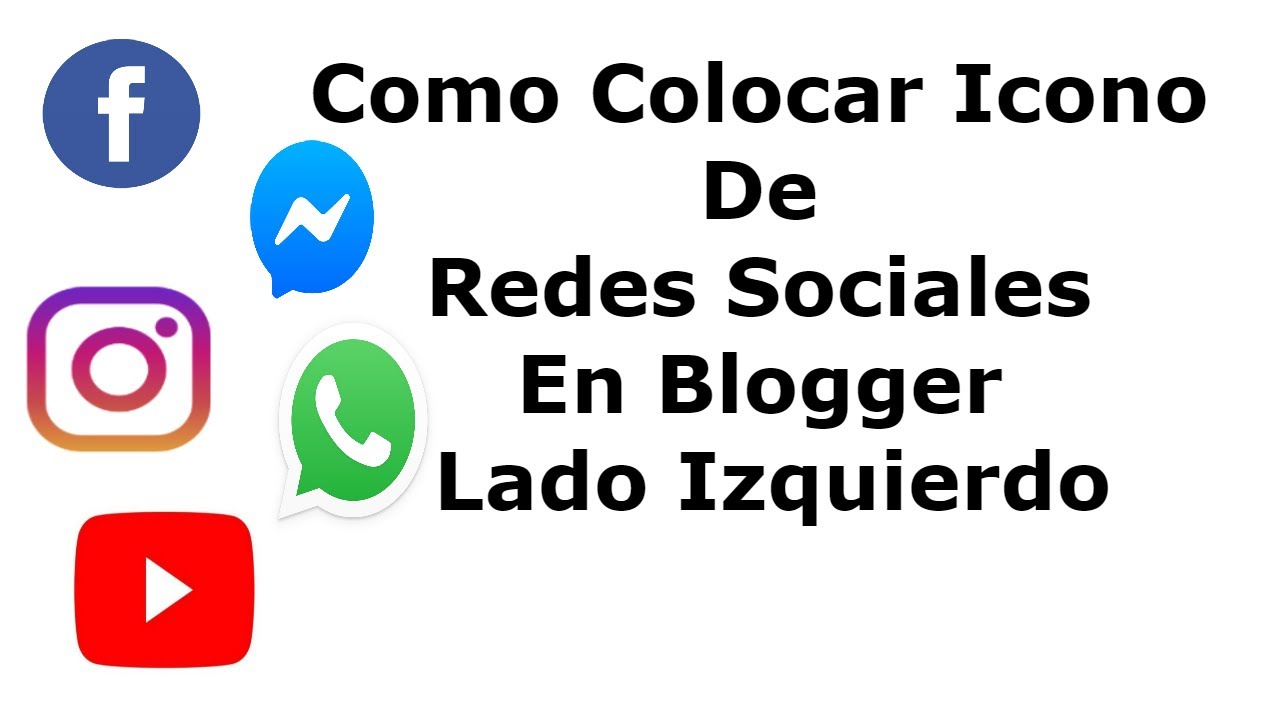Como Colocar Icono De Redes Sociales En Blogger Lado Izquierdo