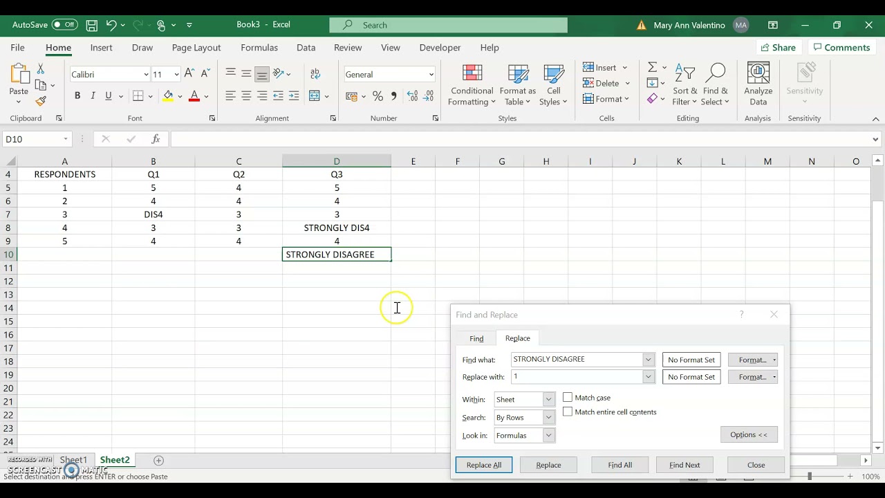 HOW TO USE EXCEL TO TABULATE SURVEY RESULTS