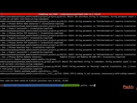 Learn Mastering Odoo 12 Development Auditing Your Code Before Submitting | packtpub com - Mind ...