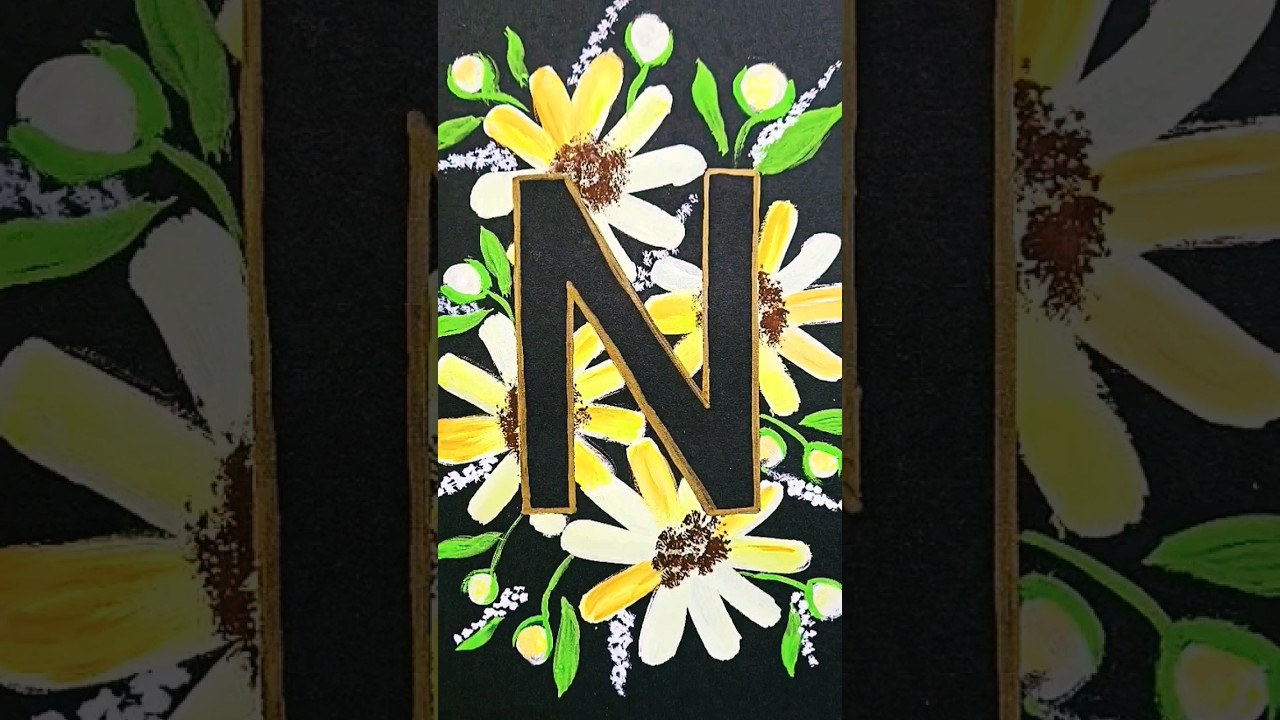 Monogram handmade painting #easy #strokes #painting #ideas #letteringart