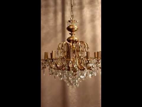 Lamp Crystal Chandelier Villa Castle Luxus Brass Art Nouveau Europe Classic Old