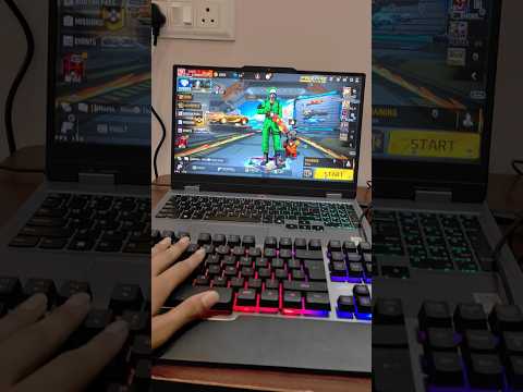 Playing free fire in my gaming laptop || first time playing FF in pc 😍 #shorts #minivlogfreefire