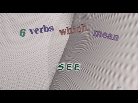 see - 9 verbs synonym to see (sentence examples)