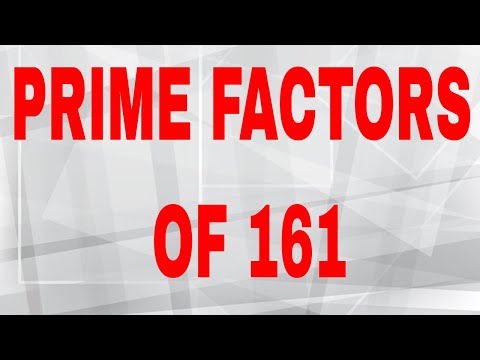 Prime factors of 161