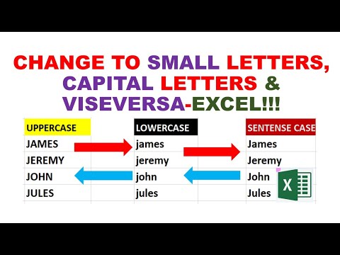 How to Convert to Uppercase, Lowercase and Sentence case in Excel
