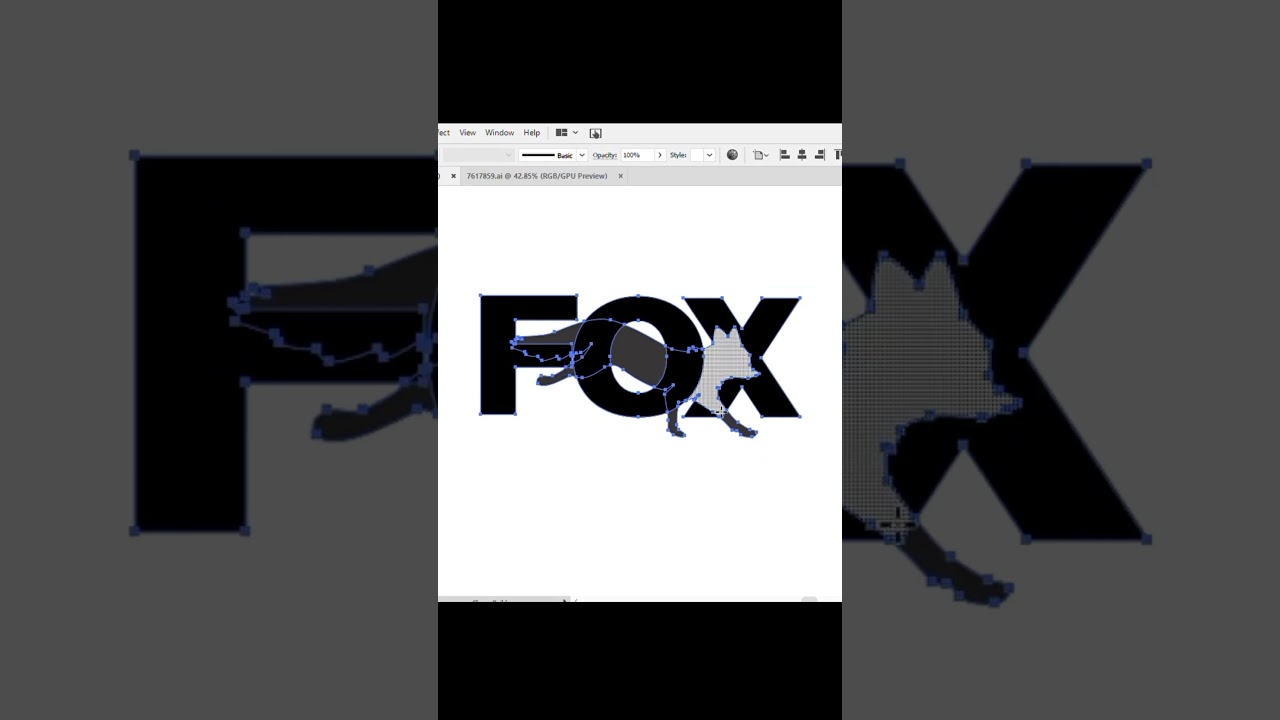 Fox Logo design in illustrator 🤗 #utubeshorts #logodesgin #logo #graphicdesign