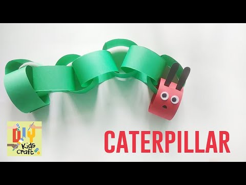 How To Make A Caterpillar With Paper | Moving Paper Caterpillar DIY Kids Craft