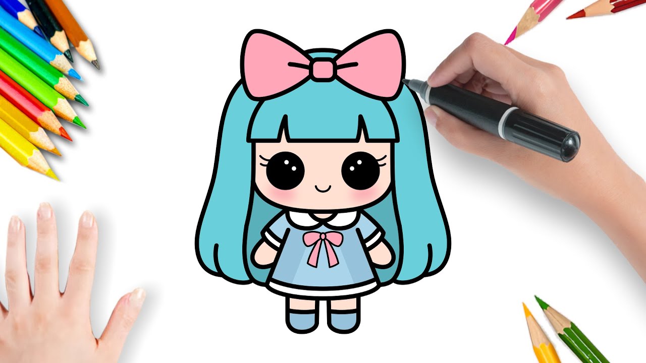 Como Desenhar Uma Bonequinha Fofa e Linda | Passo a Passo