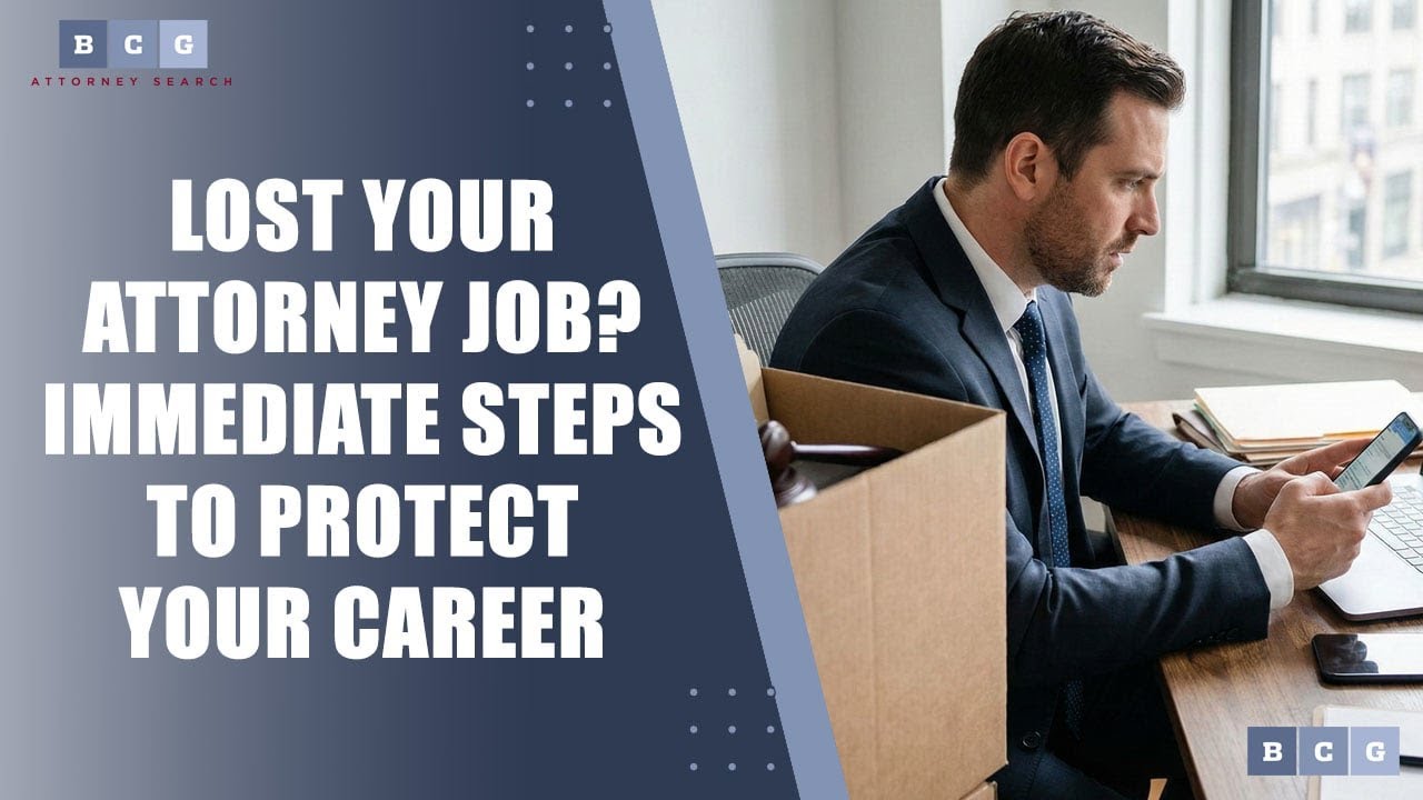 Lost Your Attorney Job?  Immediate Steps to Protect Your Career