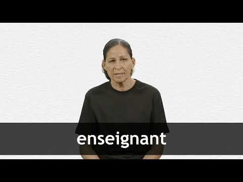 How to pronounce ENSEIGNANT in French