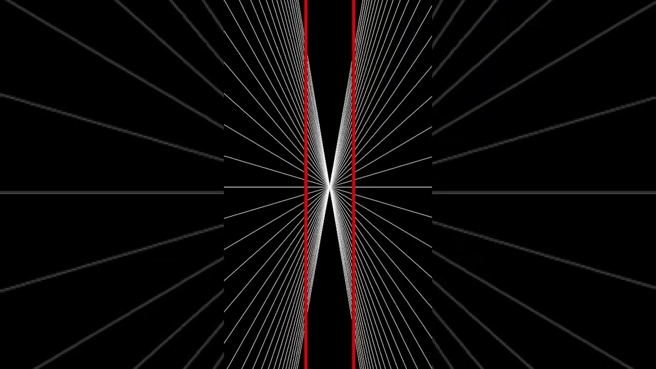 Illusion: Hering Illusion Animated with Python Turtle