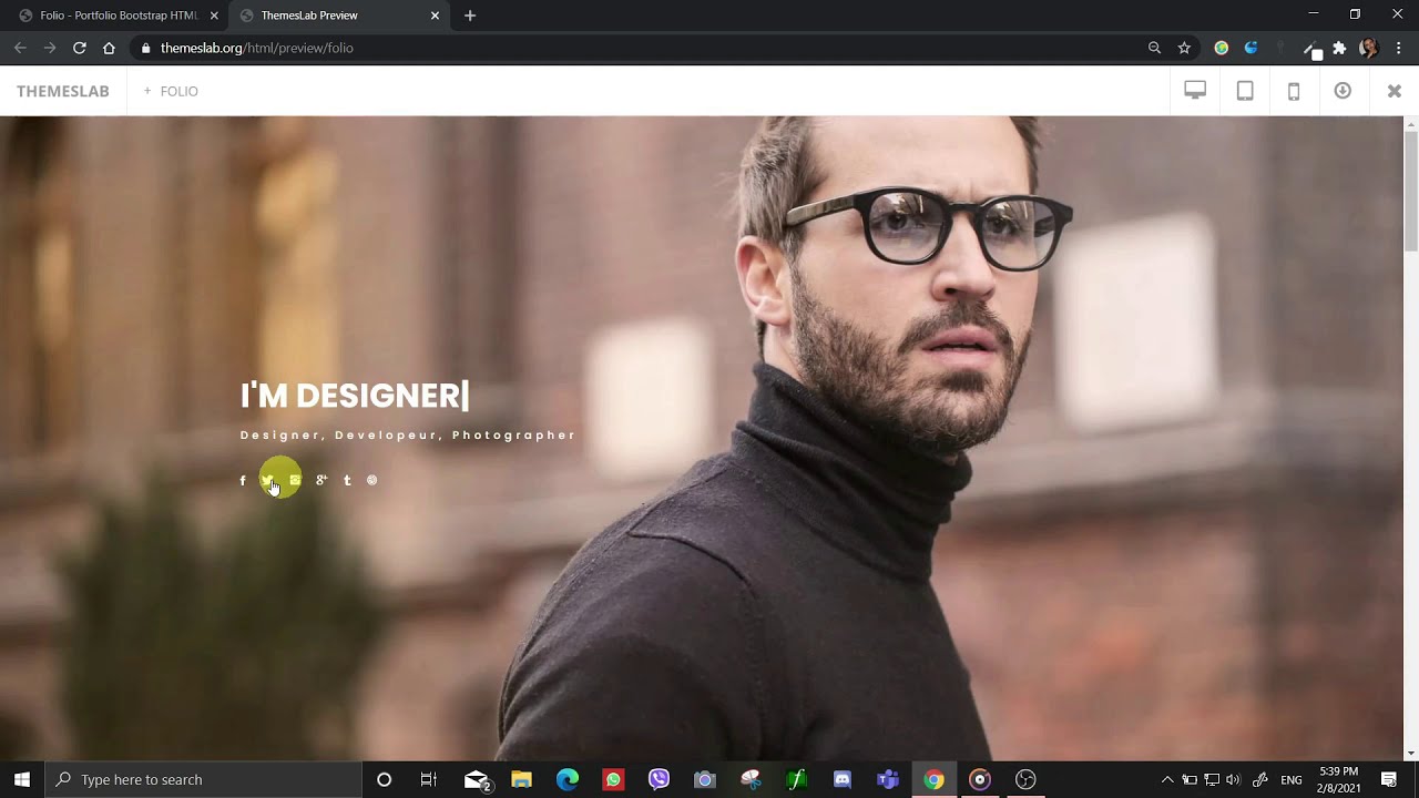 Folio : Portfolio Bootstrap HTML Template